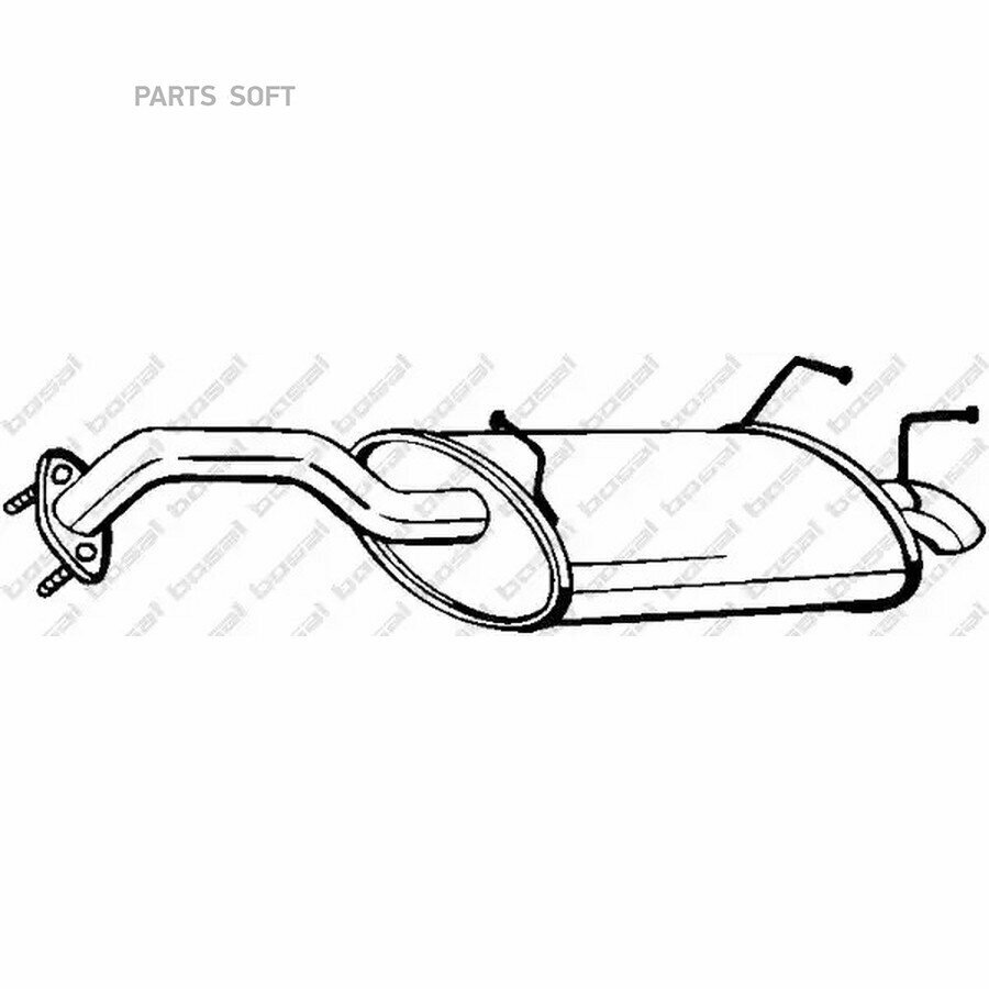Глушитель NISSA от официального дистрибьютора, BOSAL, артикул 145183