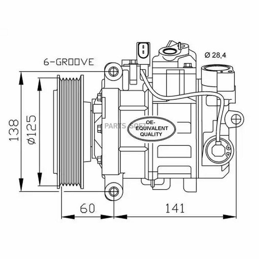 Компрессор кондиционера AUDI A6 2.4 04- от официального дистрибьютора, NRF, артикул 32512