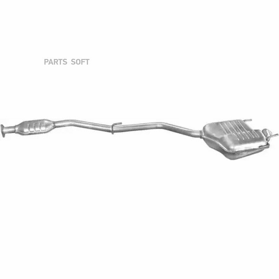 Глушитель средняя+задняя часть от официального дистрибьютора, POLMOSTROW, артикул 13164
