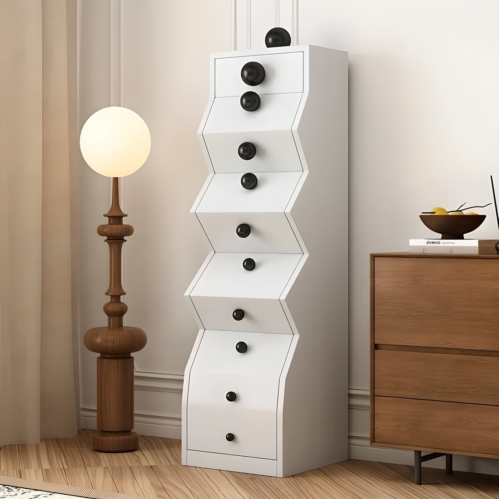 Антикварный комод из массива дерева неправильной формы, шкаф для хранения вещей