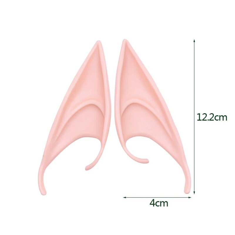 Розовые латексные уши эльфа для косплея 12cm-A
