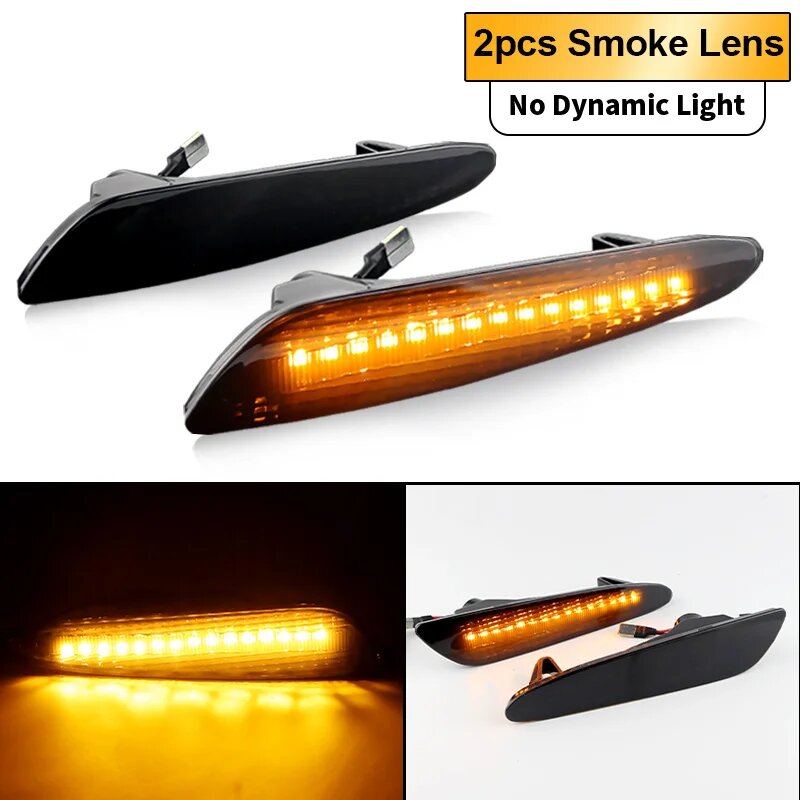 2шт. Smoke Lens Боковой габарит для Mercedes W211 E-Class
