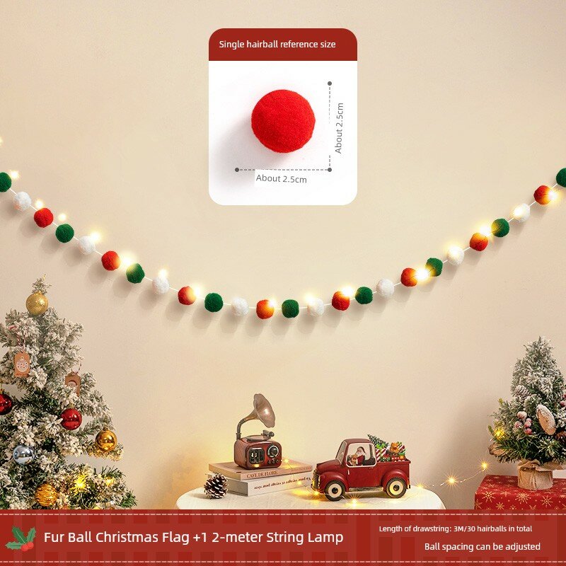 Рождественские флаги, гирлянды, декорации для сцены, подвесные флаги, подвесные украшения, атмосферные миниатюрные
