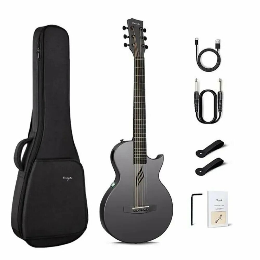 Акустическая гитара Полуакустическая Гитара трансакустическая Enya NOVA GO/SP1. BK,35 дюйма, с датчиком 6-струнная, корпус Полимерный материал