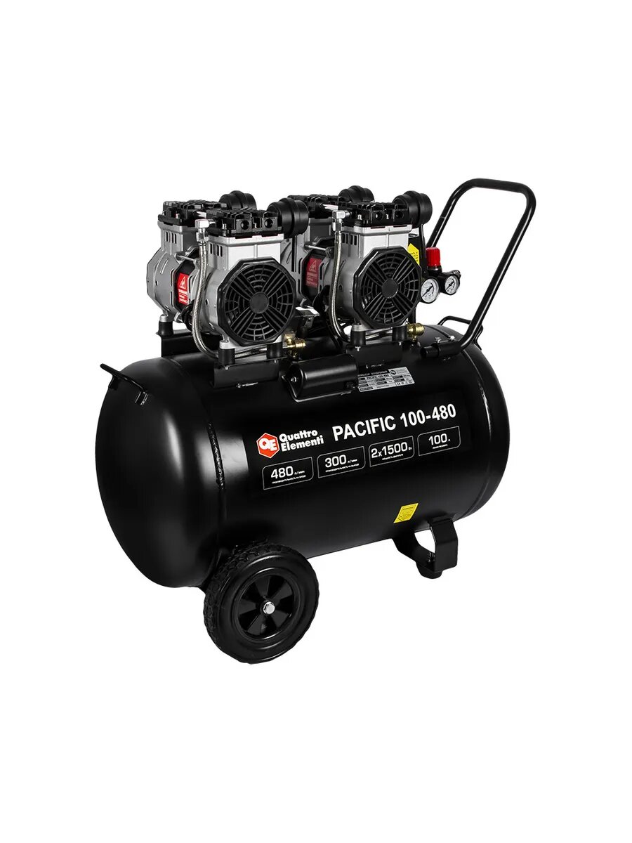 Компрессор поршневой безмасляный PACIFIC 100-480 (480 л/ми