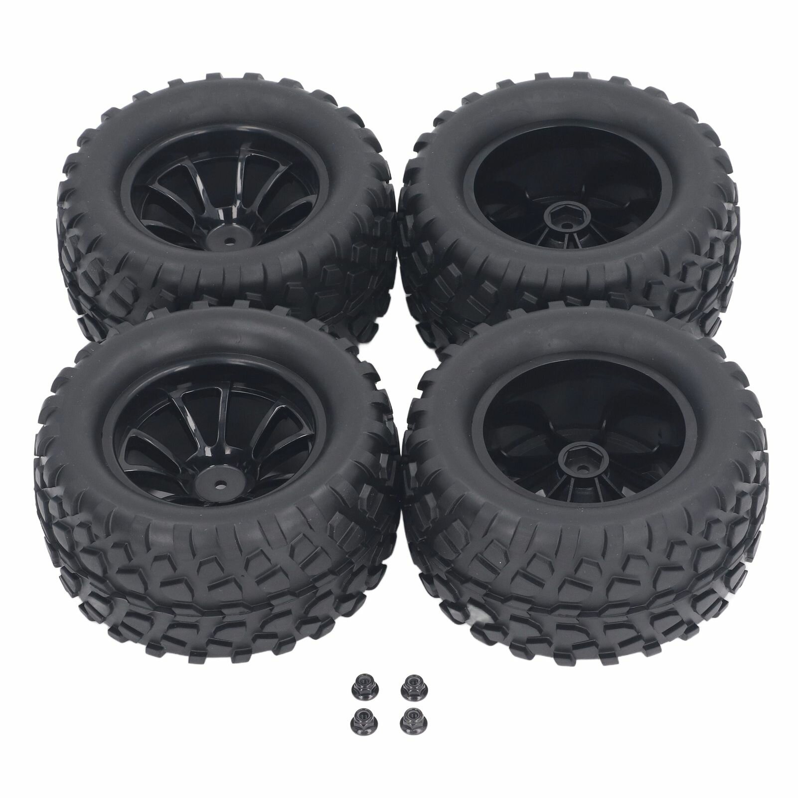 Шины и колеса 1/10 12 мм шестигранник для RC грузовика Axial HSP RedCat HPI — универсальная ступица, комплект 4 шт