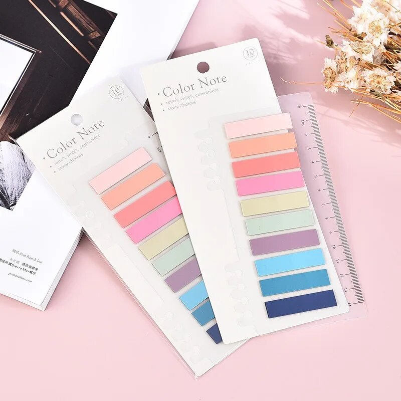 Цветной самоклеящийся блокнот, липкие заметки, закладка, маркер, наклейка для заметок, бумага, офисные школьные принадлежности