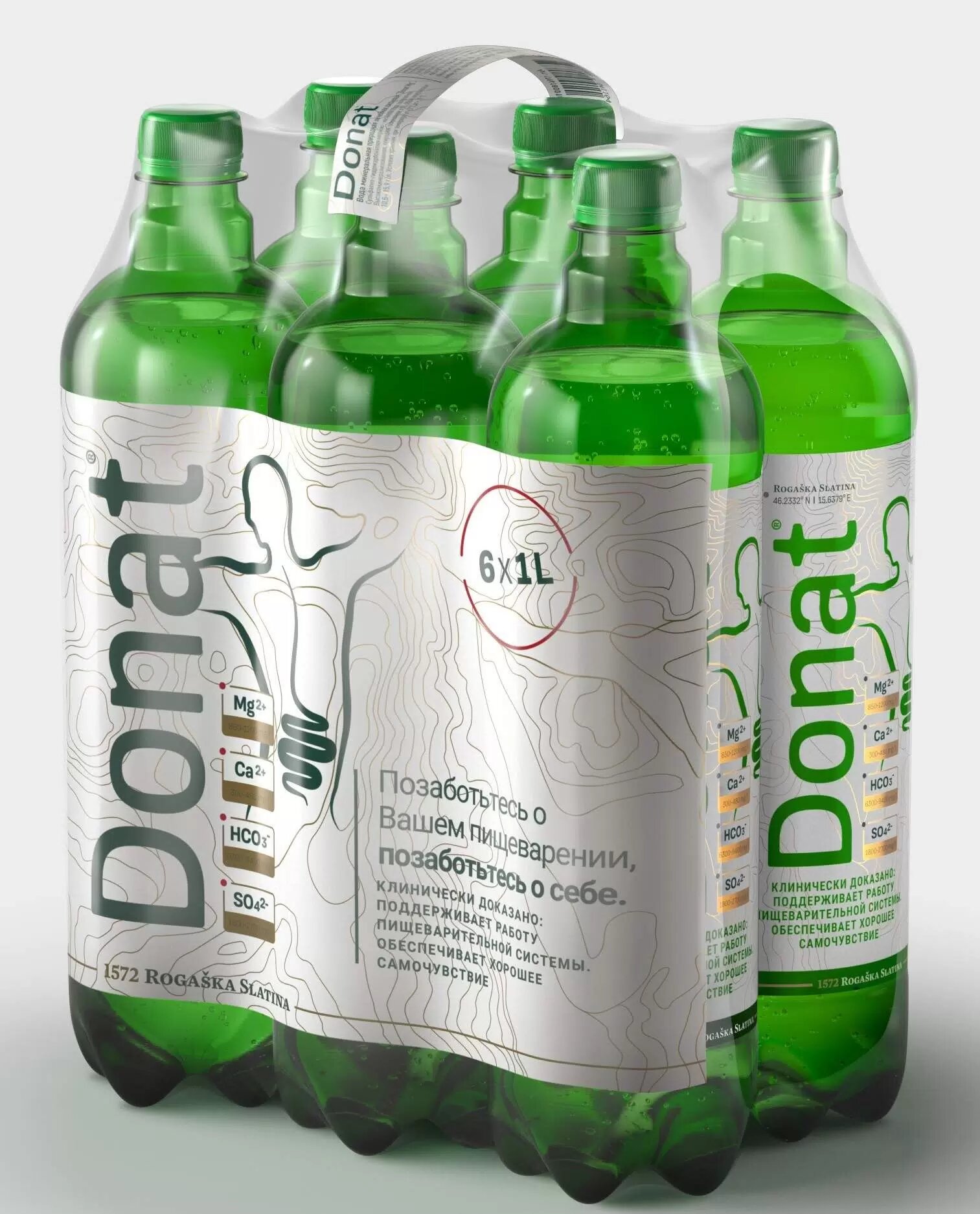 Donat Mg напрямую от производителя Вода лечебная минеральная, 1 л х 6 шт