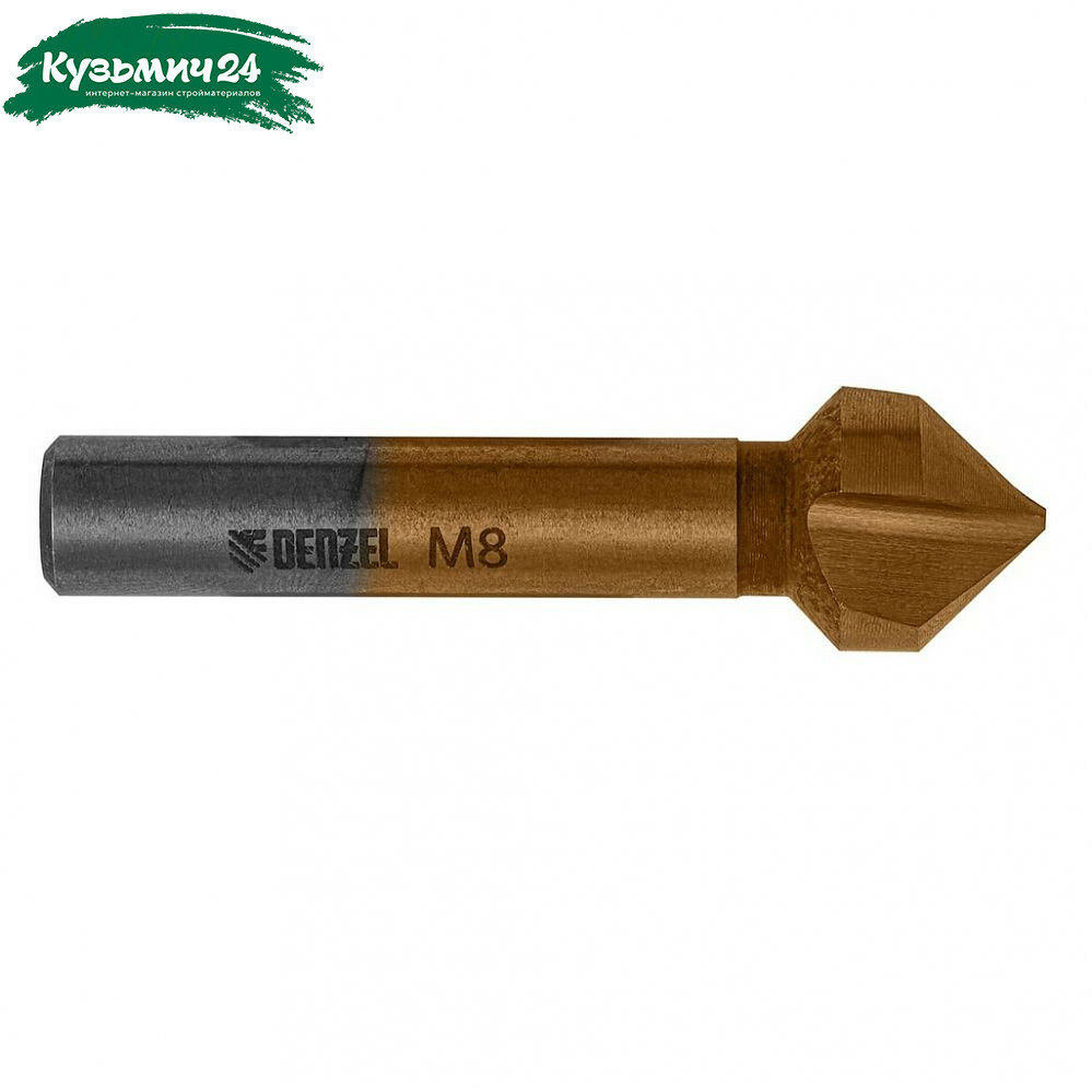Зенковка по металлу DENZEL 72308 М8х16.5 мм, конусная, для фаски