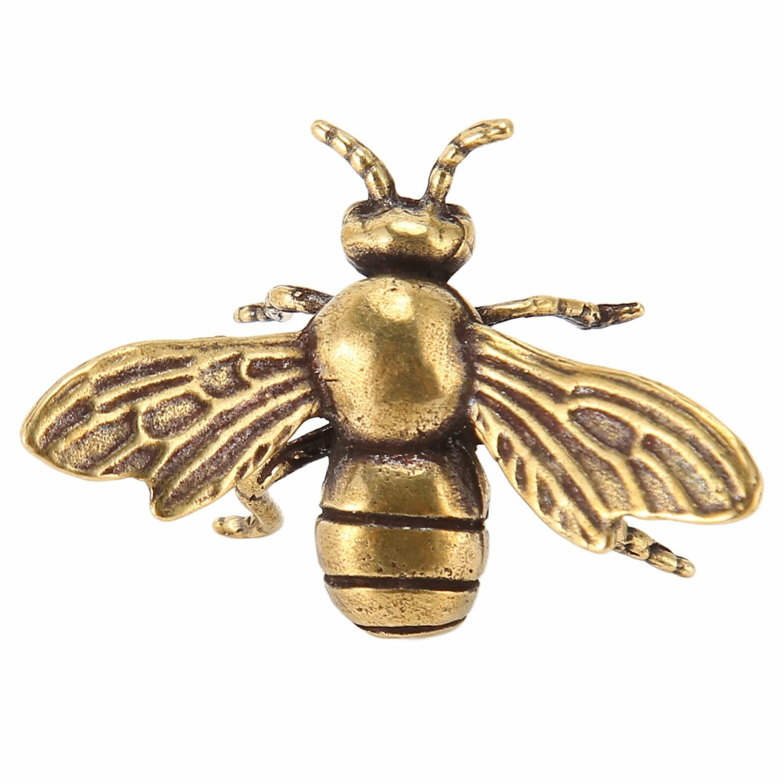 Медная фигурка пчелы. Антикварное украшение. Металлическая статуэтка пчелы для офиса, кабинета, окна. Материал - медь.