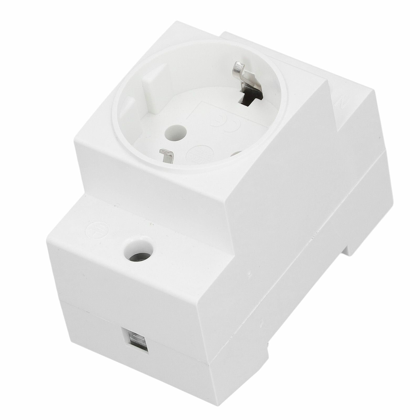 Розетка на DIN-рейку, встроенная розетка с защитным контактом и заземляющим контактом для распределительной панели, EU AC 250V 10 16A