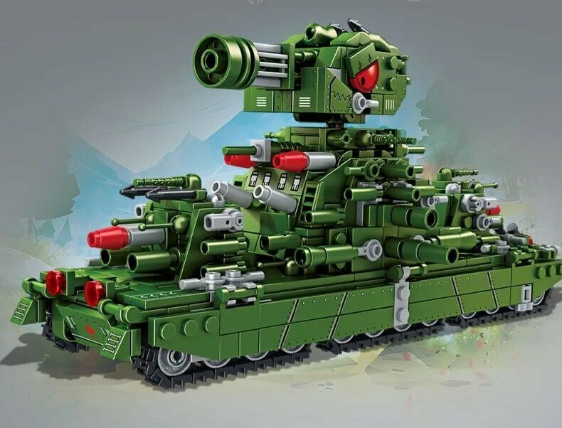 Конструктор танка КВ-44 из пластика, военная техника, 400 деталей, для детей от 6 лет