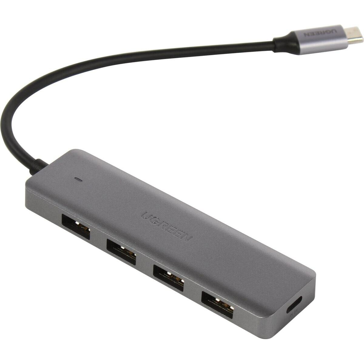 UGREEN 70336 USB3.0 4-port Hub, питание USB-C