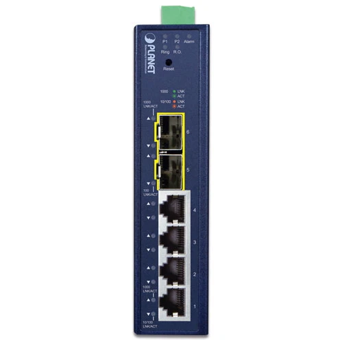 Коммутатор PLANET IGS-4215-4T2S IP30 Industrial L2/L4 4-Port 10/100/1000T