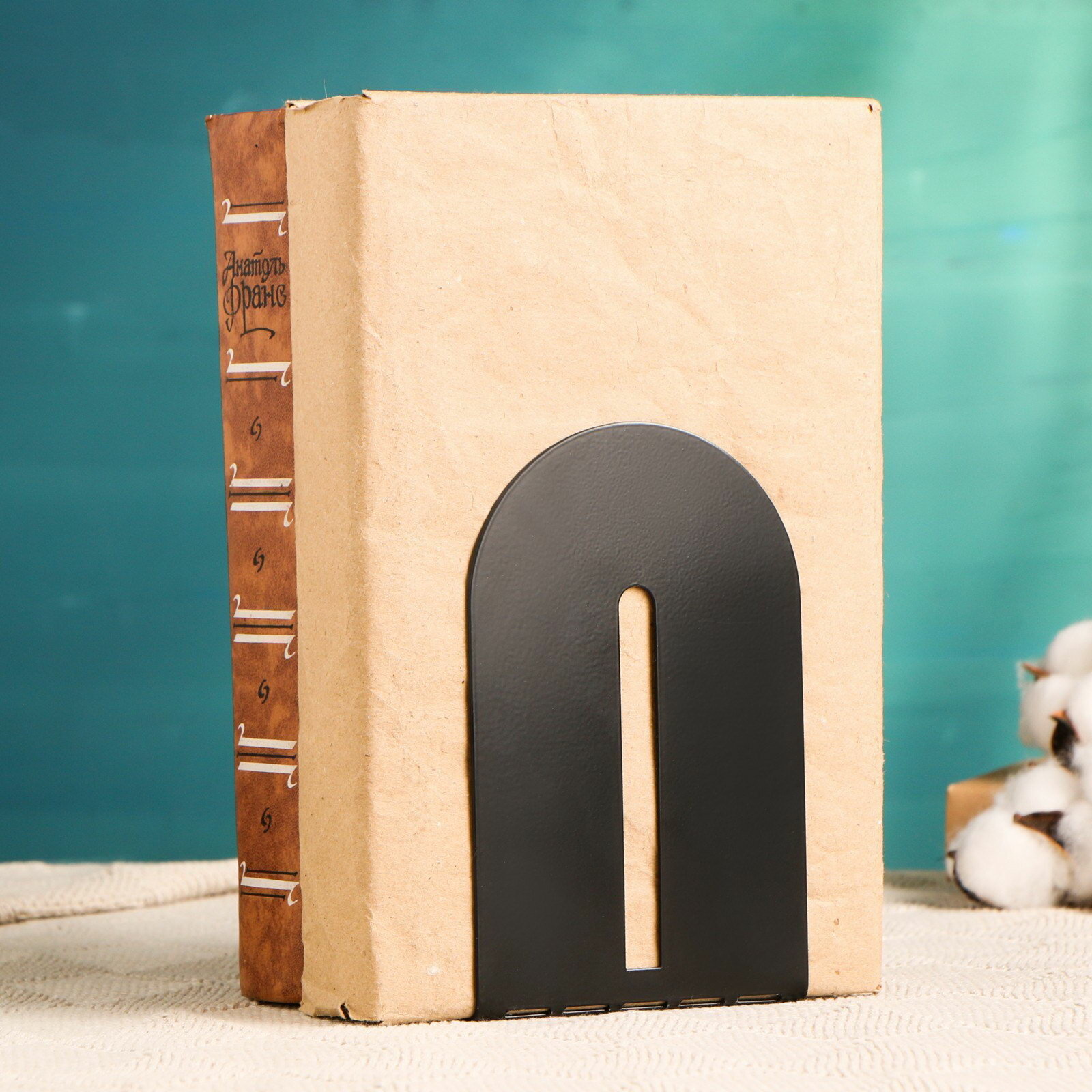 Держатель - подставка для книг "Минимализм", чёрный, 1 шт, цвет: чёрный