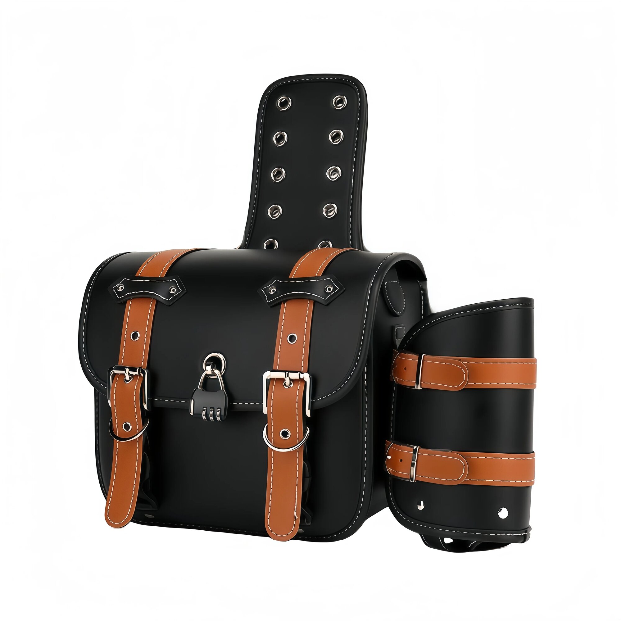 Универсальная седельная сумка в стиле ретро для мотоцикла, седельные сумки для Harley XL883 Honda Yamaha Suzuki из искусственной кожи с боковой сумкой для снаряжения с чашкой 1 psc brown A