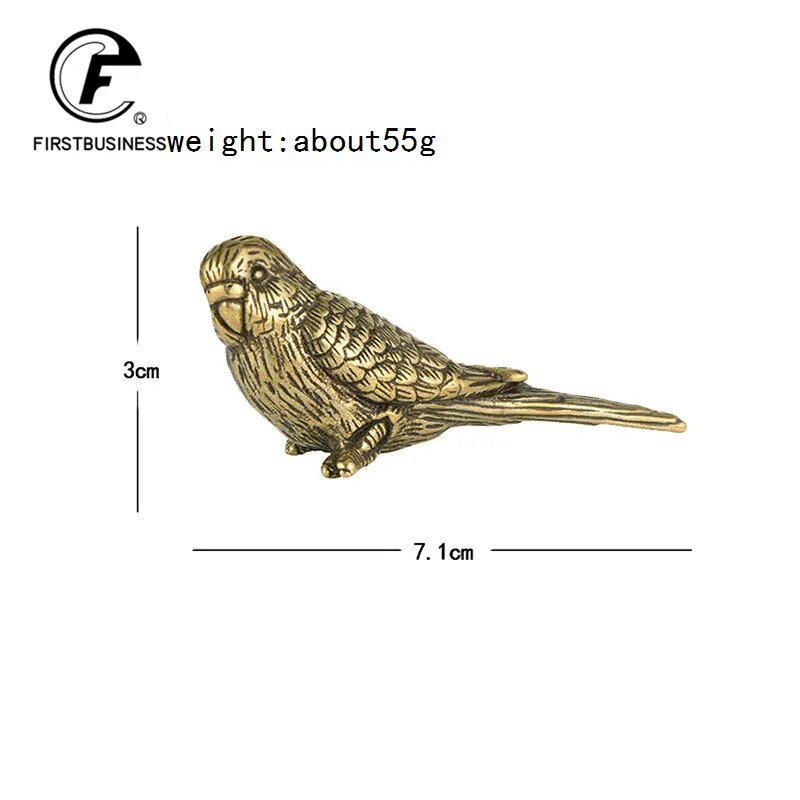 Миниатюрная медная статуэтка сороки