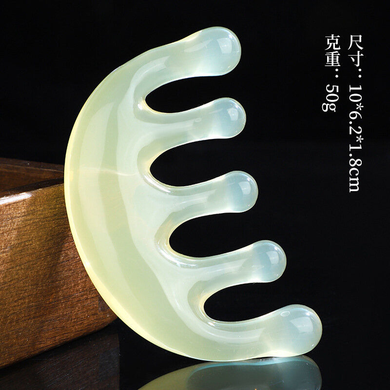 Премиум-расческа из смолы с пятью пальцами, маленькая расческа для кожи головы, портативная мини-расческа для массажа, подарок