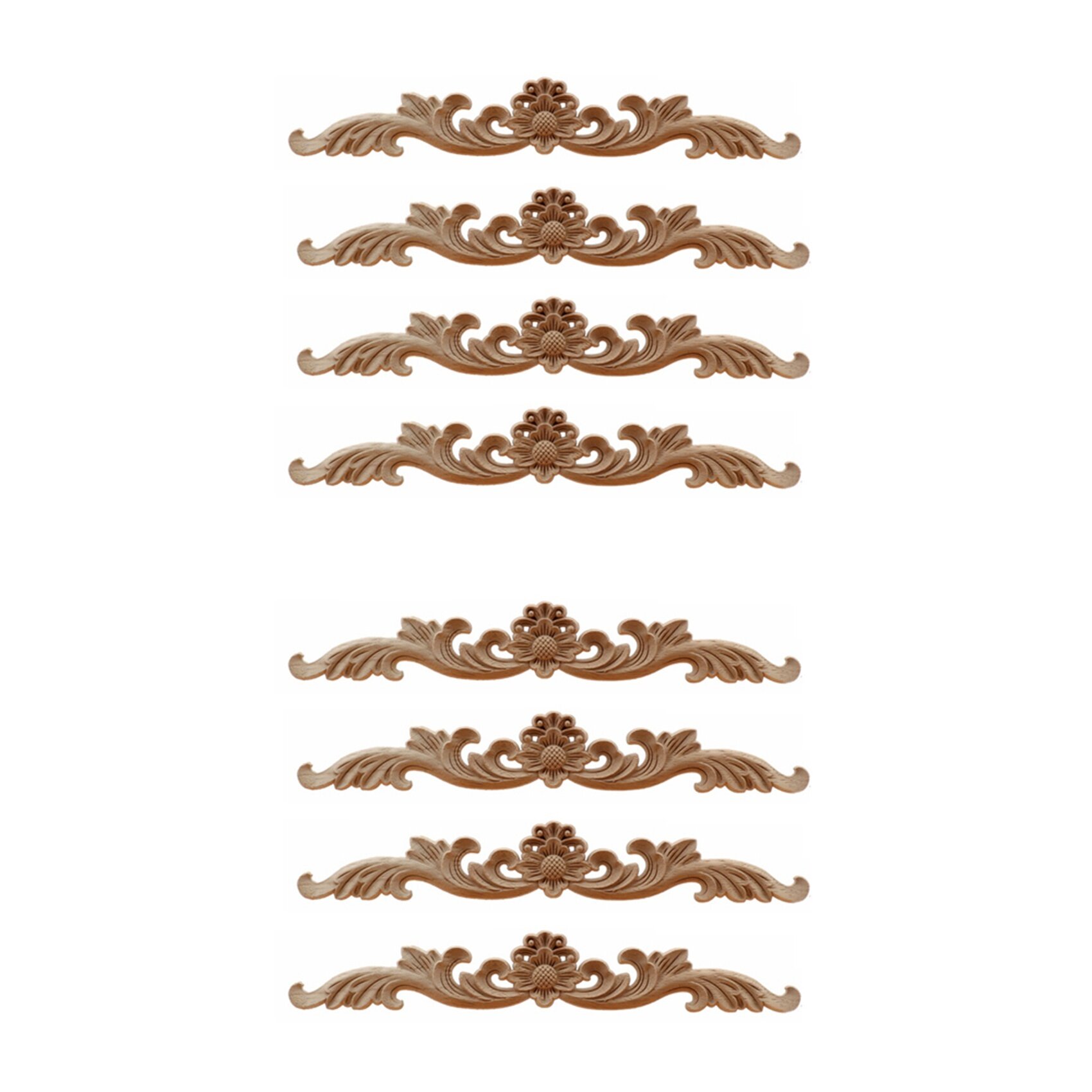 Шт. деревянных аппликаций и накладок, неокрашенные декоративные резные накладки для шкафа-кровати, шкафа-купе