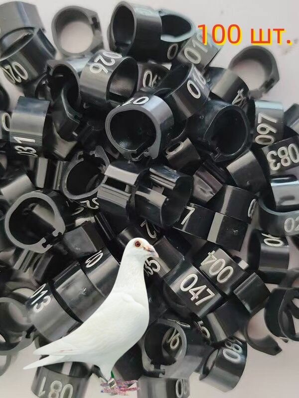 100 шт. Меточные кольца для птиц 8мм , маркировка для голубей, Меточные кольца