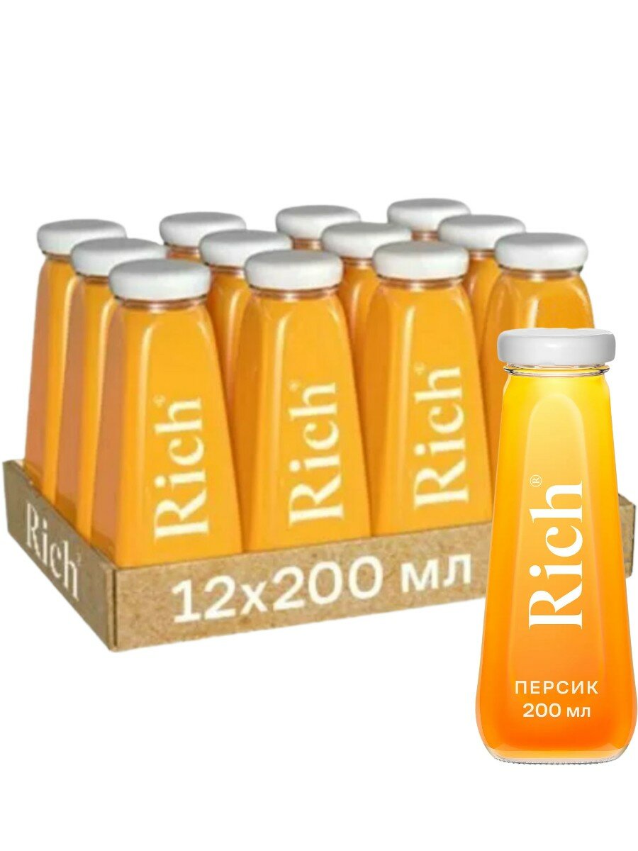 Сок Rich/Рич персик (нектар) 0,2л х 12 штук