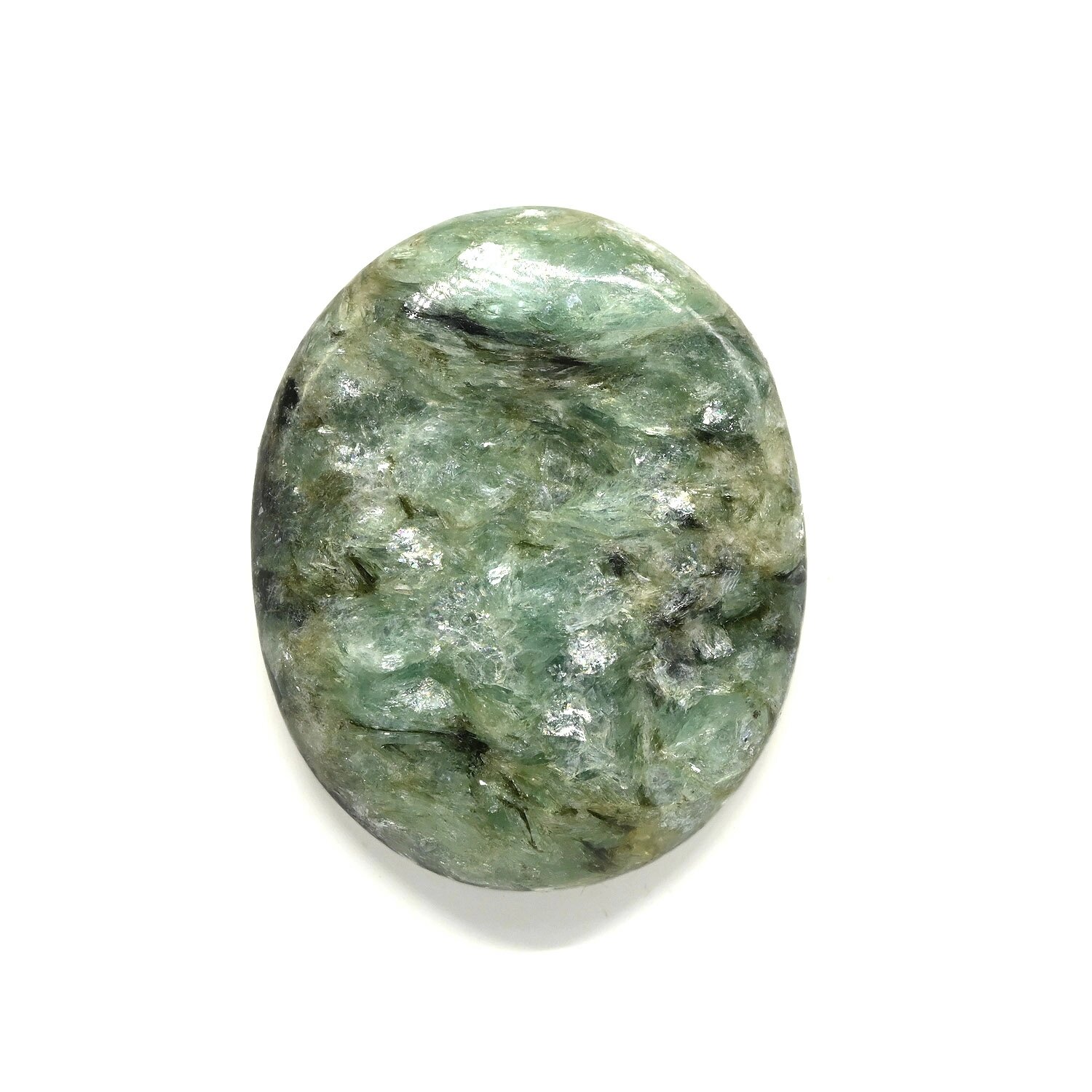 Кабошон из камня парагонит овал, 38*30*7мм