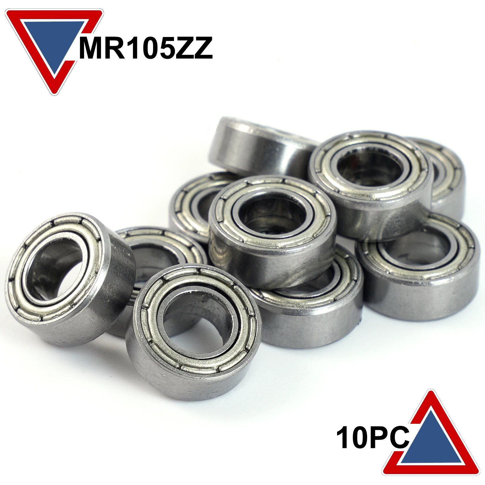 MR105 ZZ Подшипник 5x10x4 мм 10 шт. MR105ZZ RS 2RS MR105 Открытые подшипники наконечника для сильных промышленных двигателей Высокоскоростные автомобильные двигатели