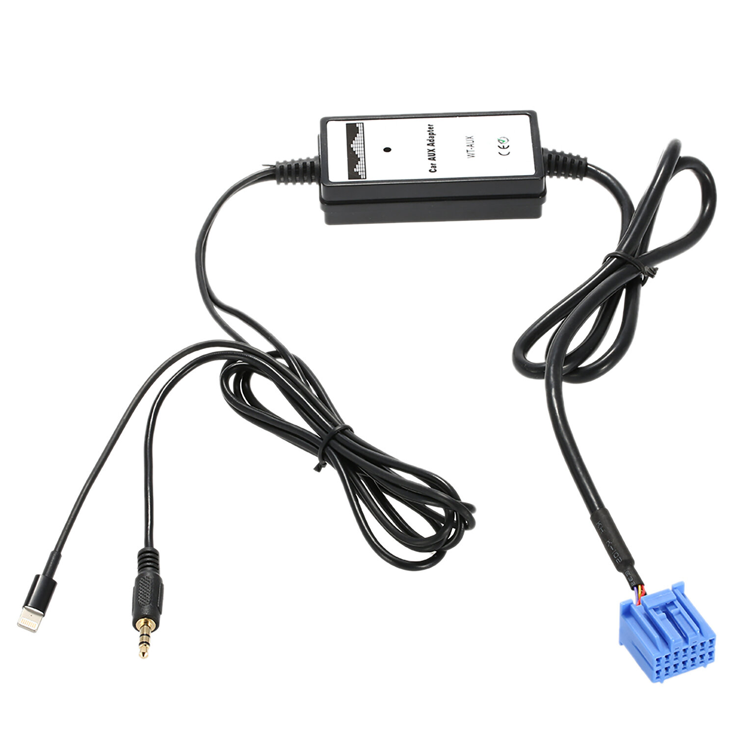 Адаптер интерфейса аудио MP3 3.5mm Aux для Honda Accura Accord Civic с зарядкой USB для iPhone5s 6 6s 6plus, черный, входное напряжение 12V DC, максимальный ток 600MA, максимальное выходное напряжение 12V, рабочая температура -10℃ ~ 80℃, длина провода