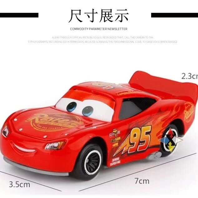 Машинки 3 Гонки Молния Маккуин Детская игрушка Скользящая металлическая машина Черный Шторм 2 Литая машина Подарок для мальчика