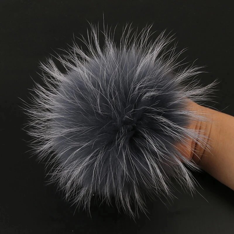 Меховой помпон Luxury grey 15cm
