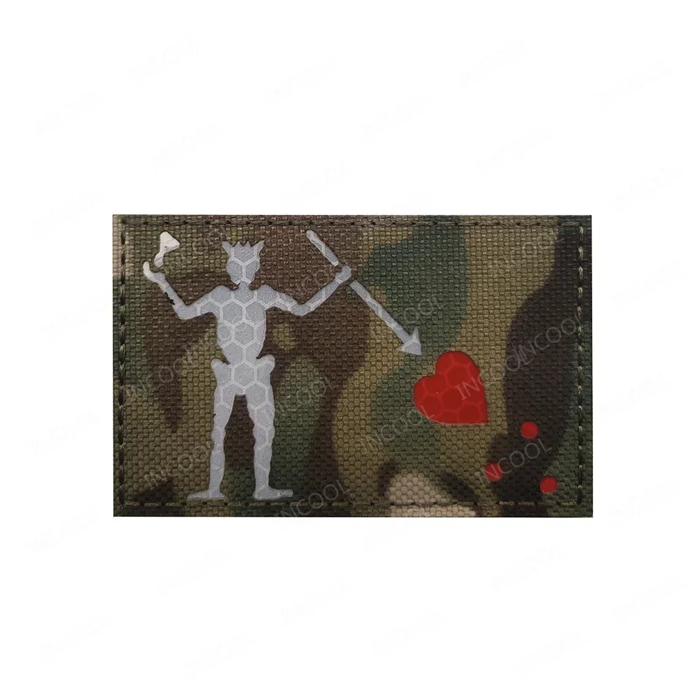 Светоотражающие вышитые патчи "Черная Борода" 20 Reflective 11X7CM