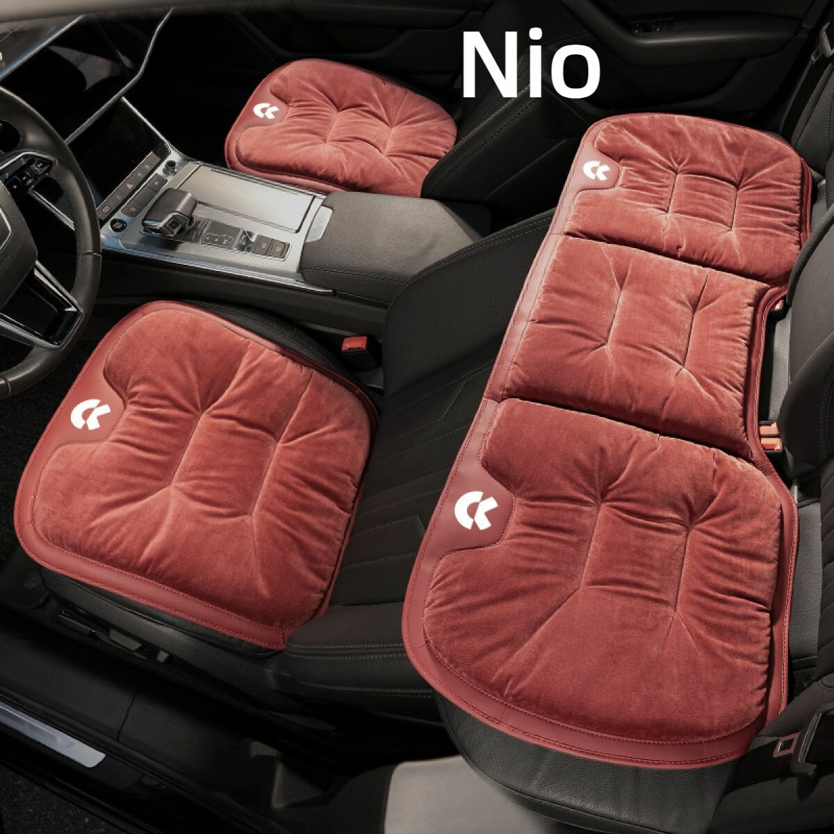 Накидка автомобильная на Задние сиденья, Передние сиденья, Велюр искусственный, 3 шт.