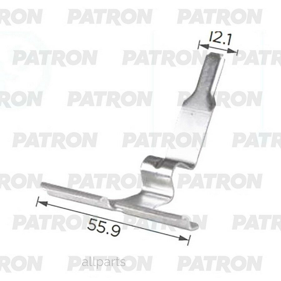 PATRON P37-3930 Скоба металлическая ремомплект установочный тормозных колодок MERCEDES C-CLASS W203 5-00 -> E-CLASS (W210-S210-T210) 6-95-
