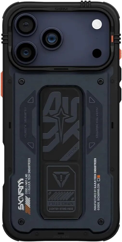 Skinarma, подходит для iPhone 17 Pro, 6,3-дюймовый чехол для мобильного телефона, магнитная функция с невидимым кронштейном для предотвращения падения.