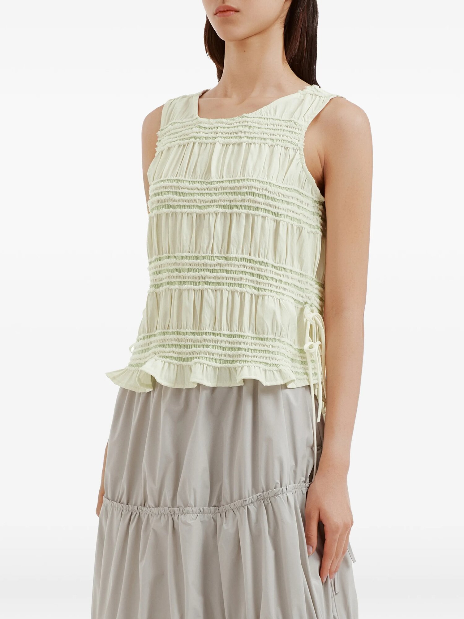 Блуза tout a coup Shirred ruffled blouse, размер 44 — фото 1