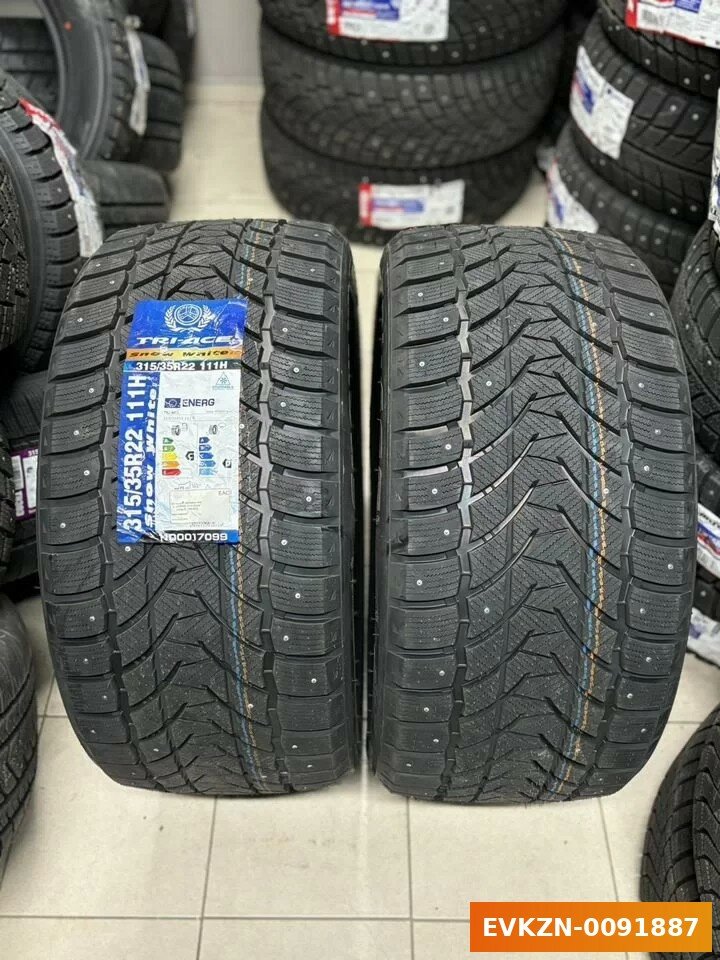Комплект (2 шт) зимних БУ шин Tri Ace Snow White II Stud 315/35 R22 без пробега 4343817313