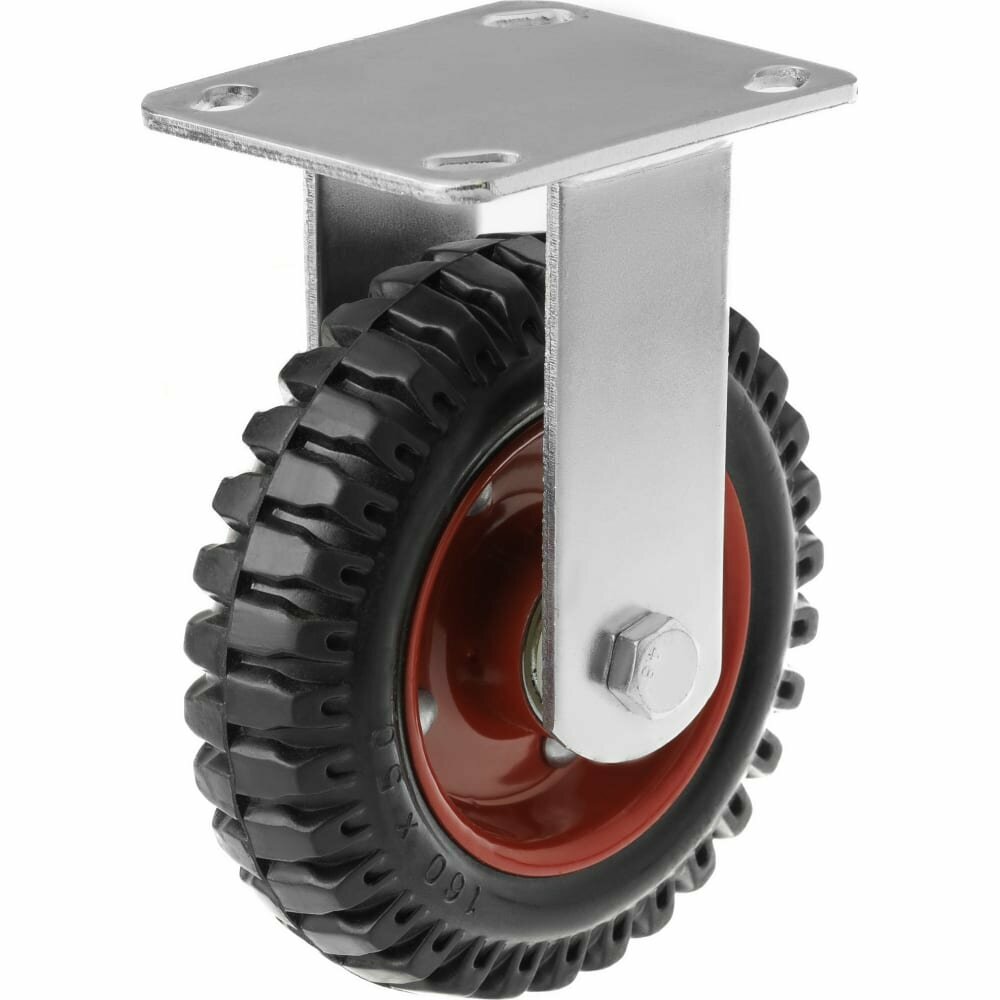 Колесо литое неповоротное с протекторной резиной PF 160 (160 мм; 200 кг) А5 1001072