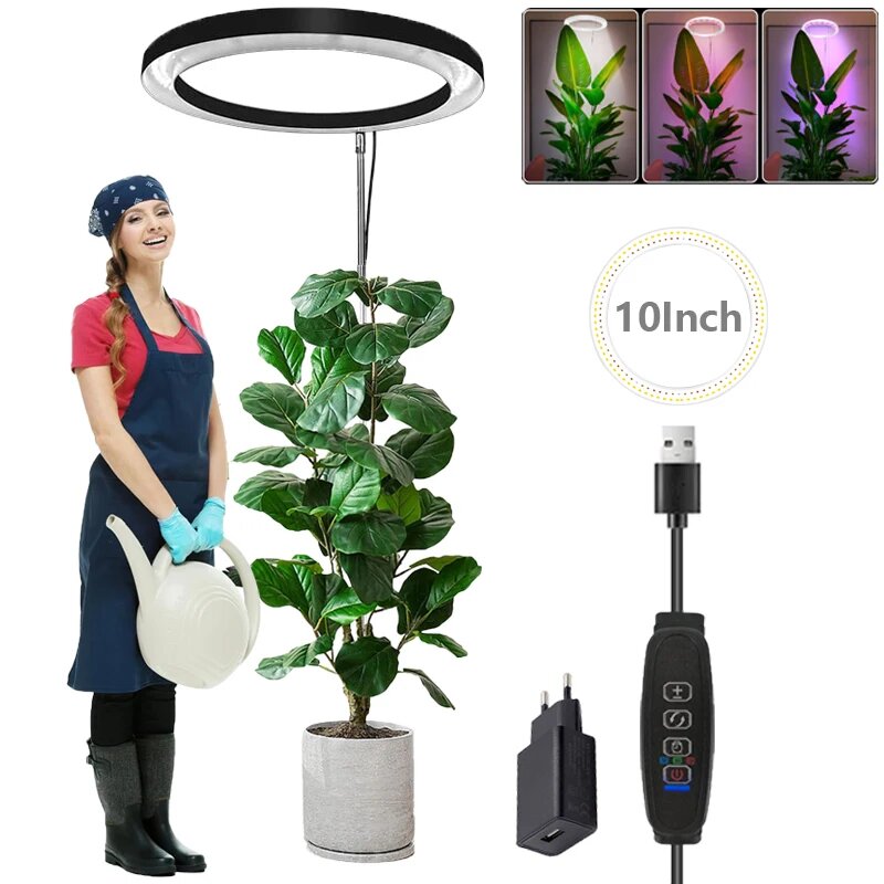Фитолампа Aesyzo 10 Inch, Black with EU Plug