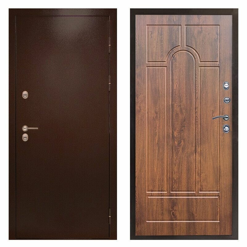 Дверь входная металлическая с терморазрывом Сибирь 3К Арка дуб Paputin's Doors 960 х 2050 мм Правая