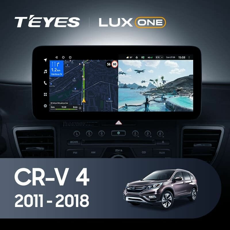 Штатная магнитола Teyes LUX ONE 6/128 Honda CR-V 4 RM RE (2011-2018) Тип-А