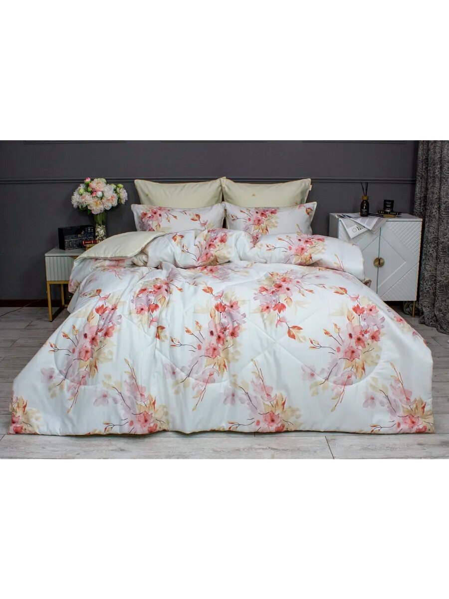 Постельное белье Евро Сатин с Одеялом Казанова