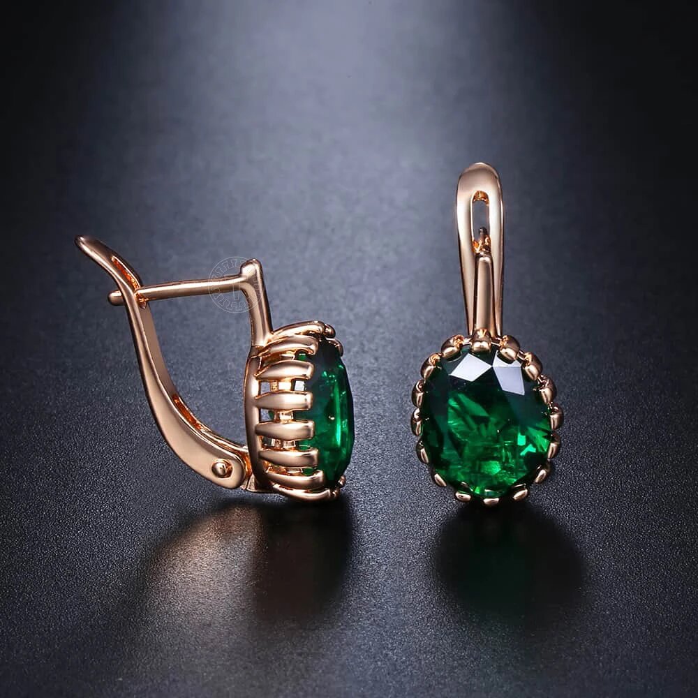 Серьги TRENDSMAX, зеленый — фото 1