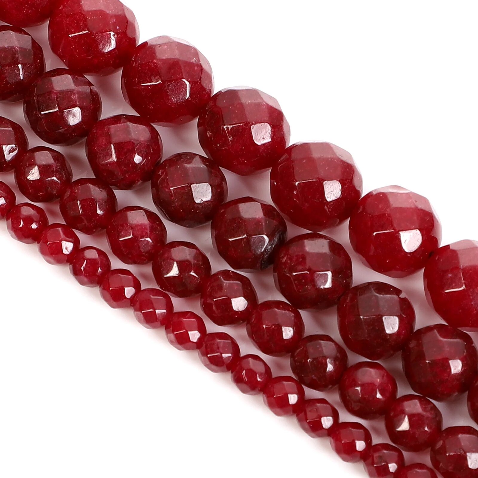 Бусины из красного агата 4/6/8/10/12 мм 4mm- about 90pcs