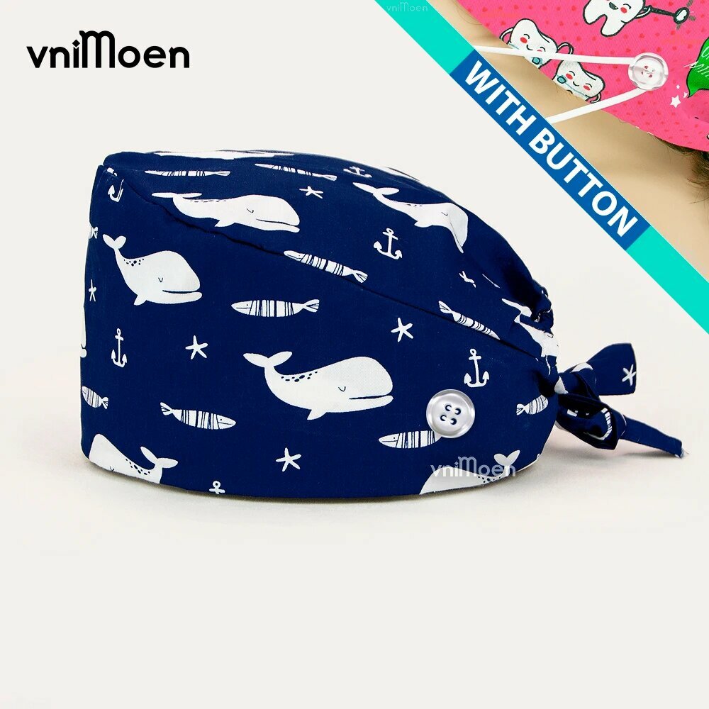 Хлопковая хирургическая шапочка vnimoen Темно-синий, cap