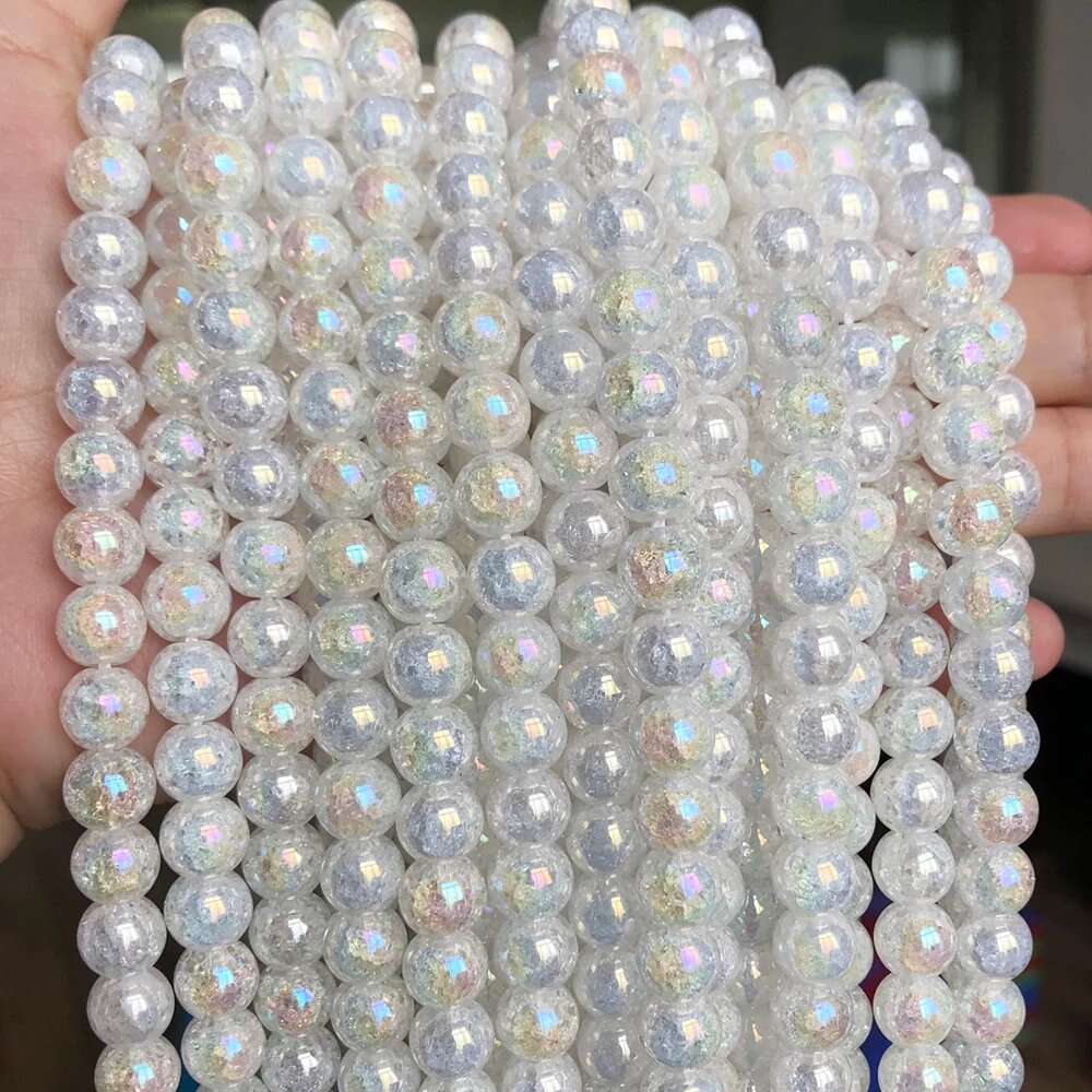 Бусины 8мм AB Crystal, 46шт