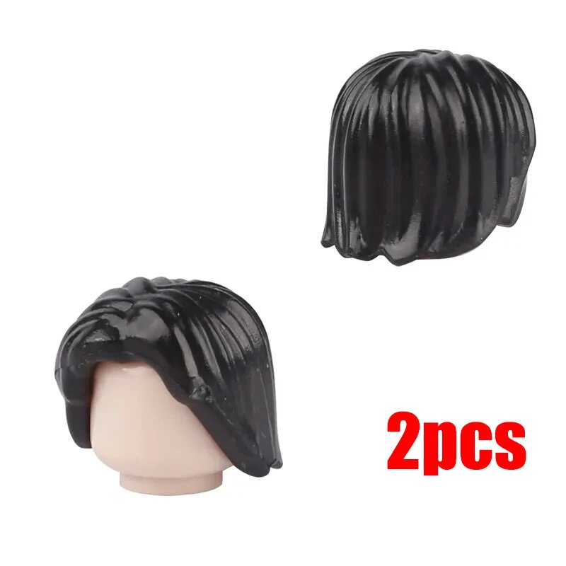 2шт. Черные парики для фигурок LEGO