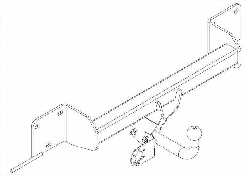 Фаркоп для BMW X1 (E84) 2009-2015 (без электрики) (паспорт и сертификат) AvtoS. BM04
