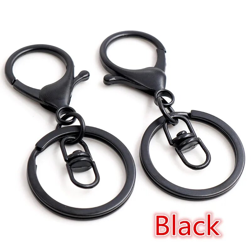 5 шт. металлические кольца для брелков Wadsfred Cabos 30 мм Черный, M1-30-Black
