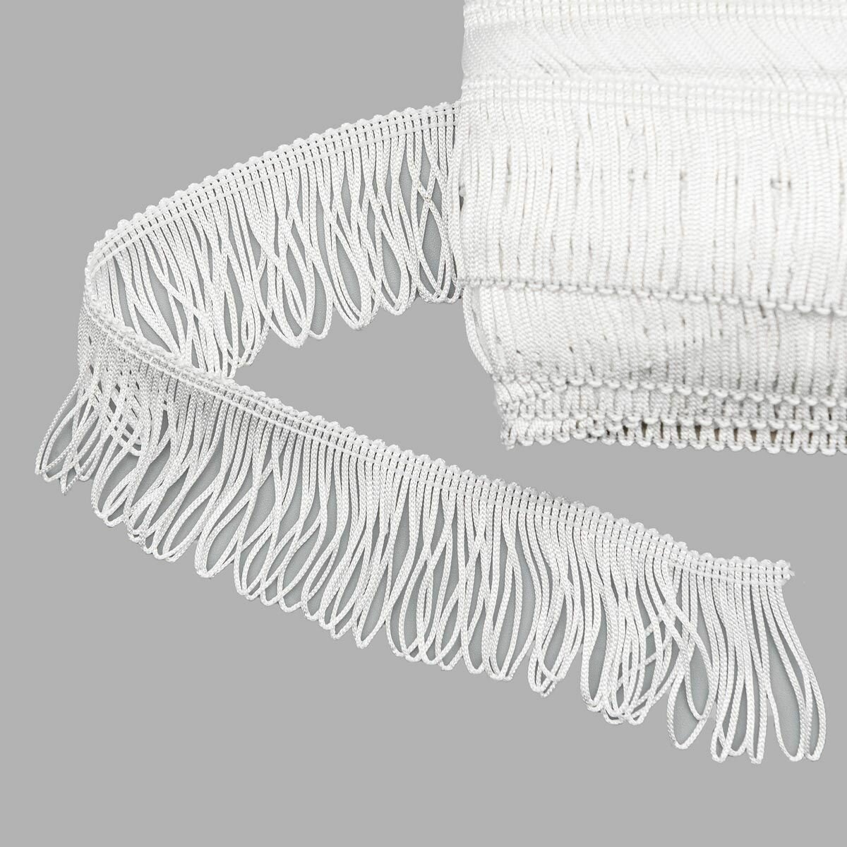 110 Бахрома 35мм*25м (001 белый)