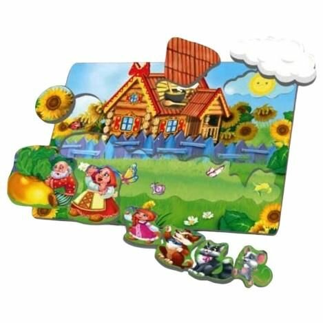 Деревянная рамка-вкладыш Репка, Буратино